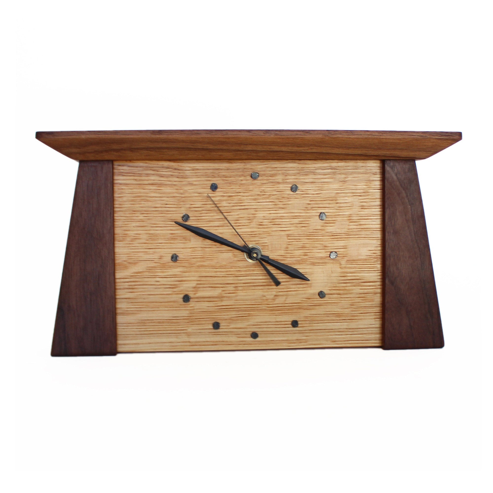Prairie Mantel Handmade Sustainable Wood Clock - Sabbath-Day Woods ...