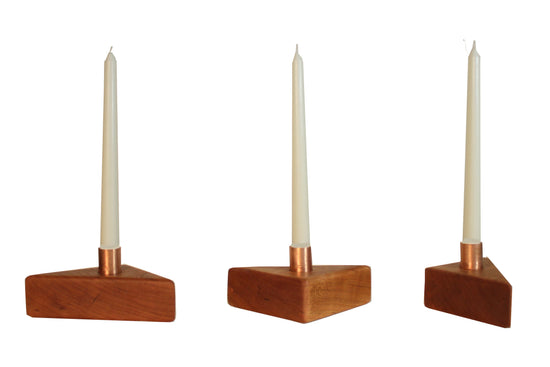Triangles Flat Candle Holder – Sabbath-Day Woods